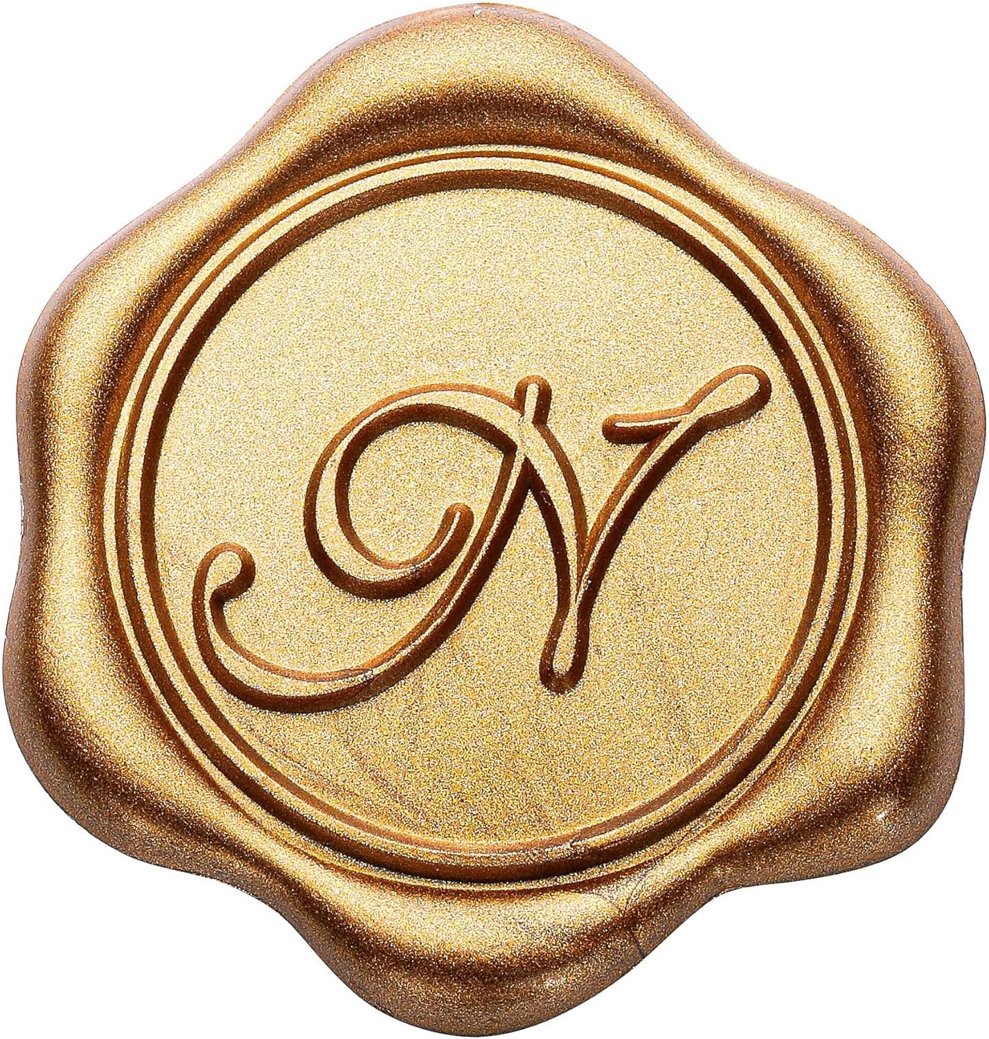 Amazon.com: Yoption Initial N Wax Seal Stickers, 50 Pack Antique Gold ...