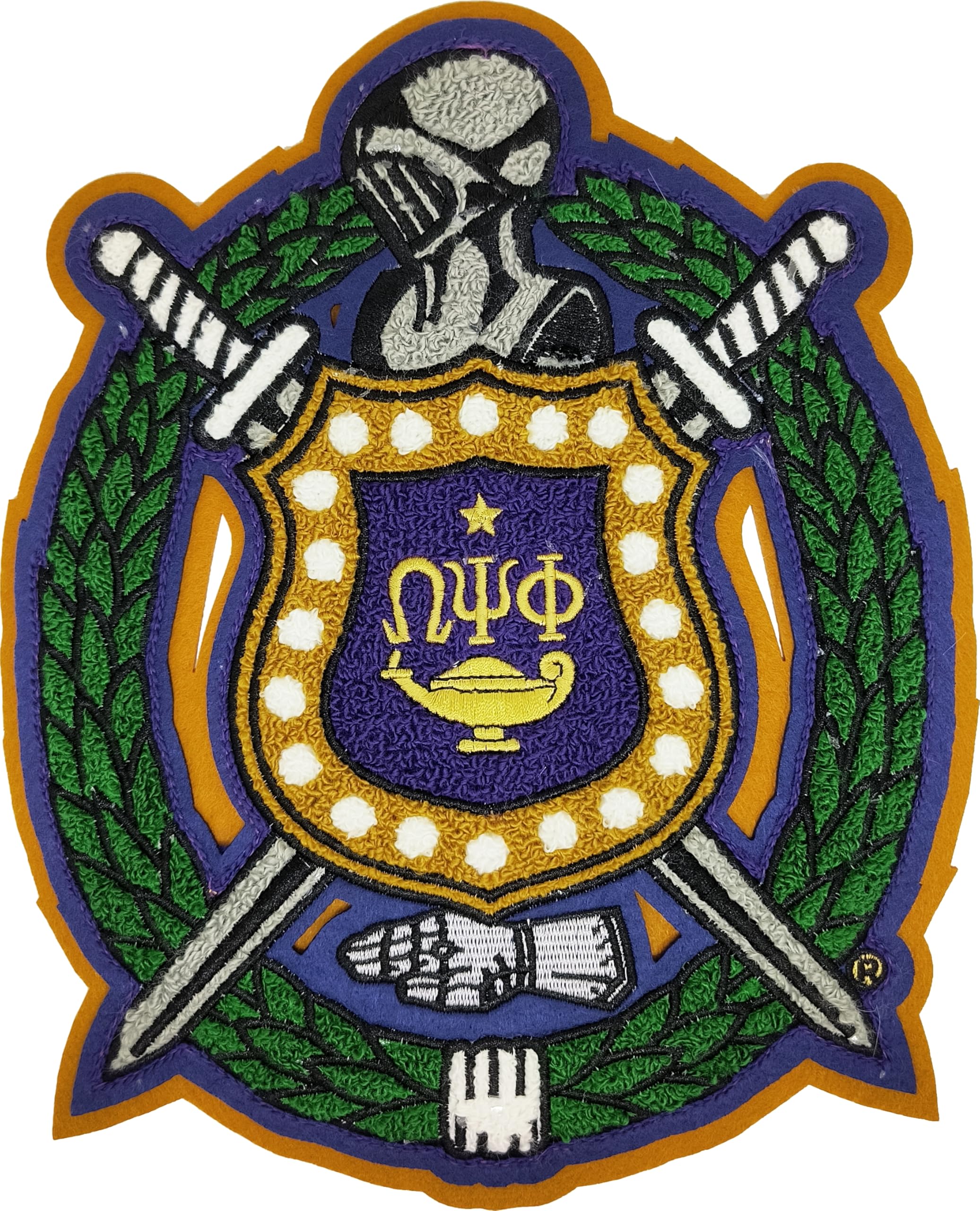 Omega Psi Phi Emblem Omega Psi Phi Shield & Letters Lapel Pin The
