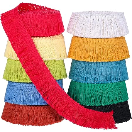 Amazon.com: 30 Yards 25 mm Wide Fringe Tassel Trim, Lace Trim Ribbon ...