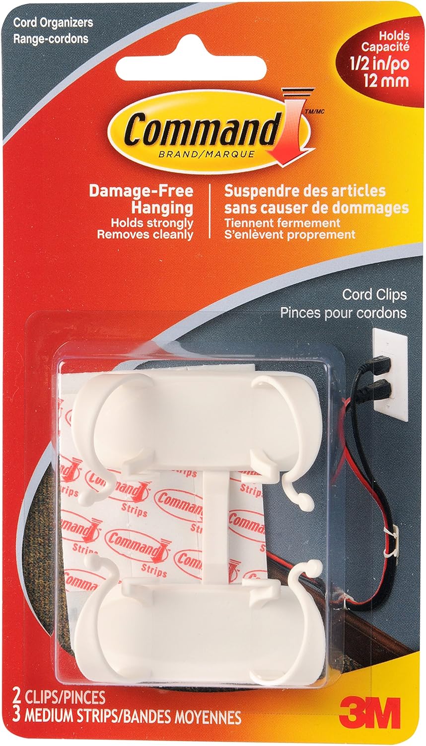 Command Large Cord Organizers, 17303C, 2 Clips 3 Strips : Amazon.ca ...
