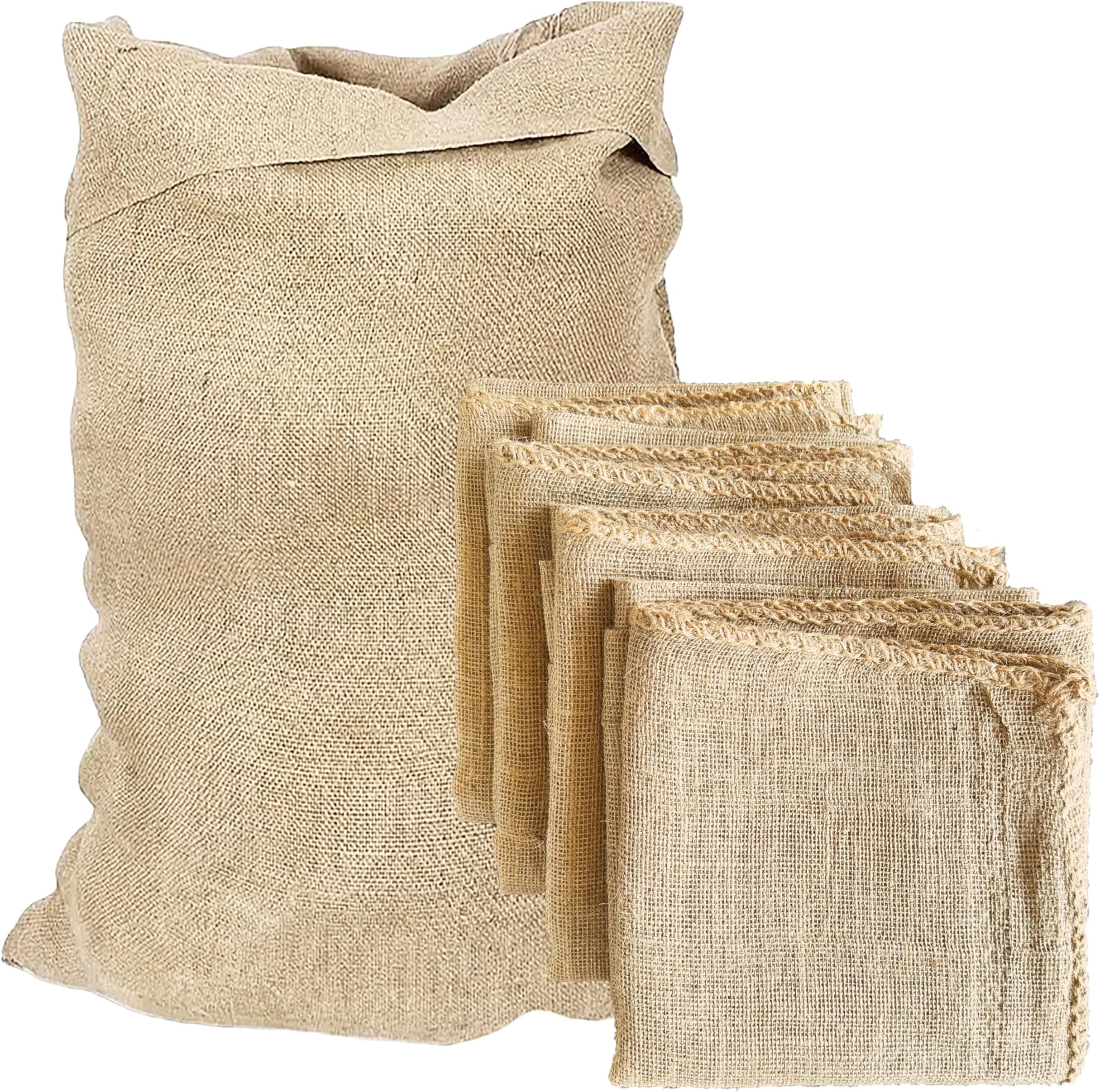 Amazon.com : B53 Pack of 4 23" x 40" Burlap Bags - Multipurpose ...
