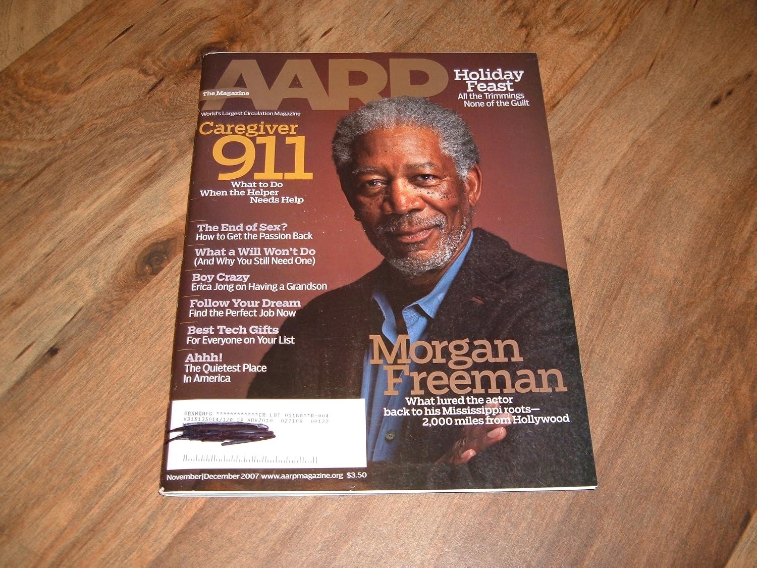 AARP Magazine-November/December 2007 issue-Morgan Freeman.: AARP ...