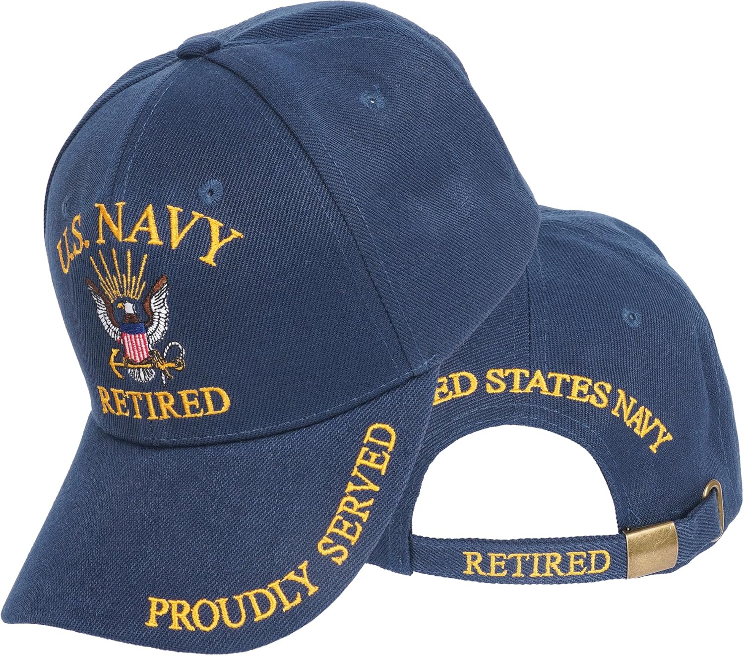 Amazon.com: Kinoy Navy Retired Proudly Served Navy Blue Embroidered Cap ...