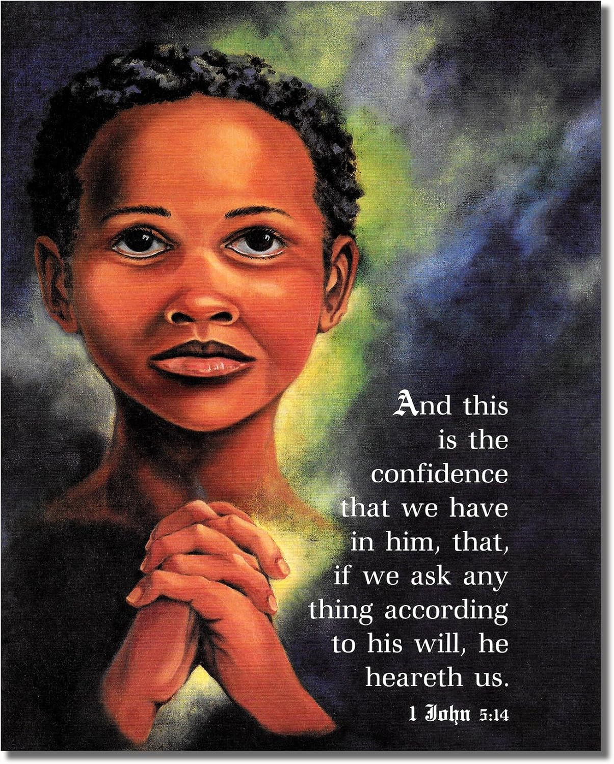 African American Black Child Praying 1st John 5 Philippines | Ubuy