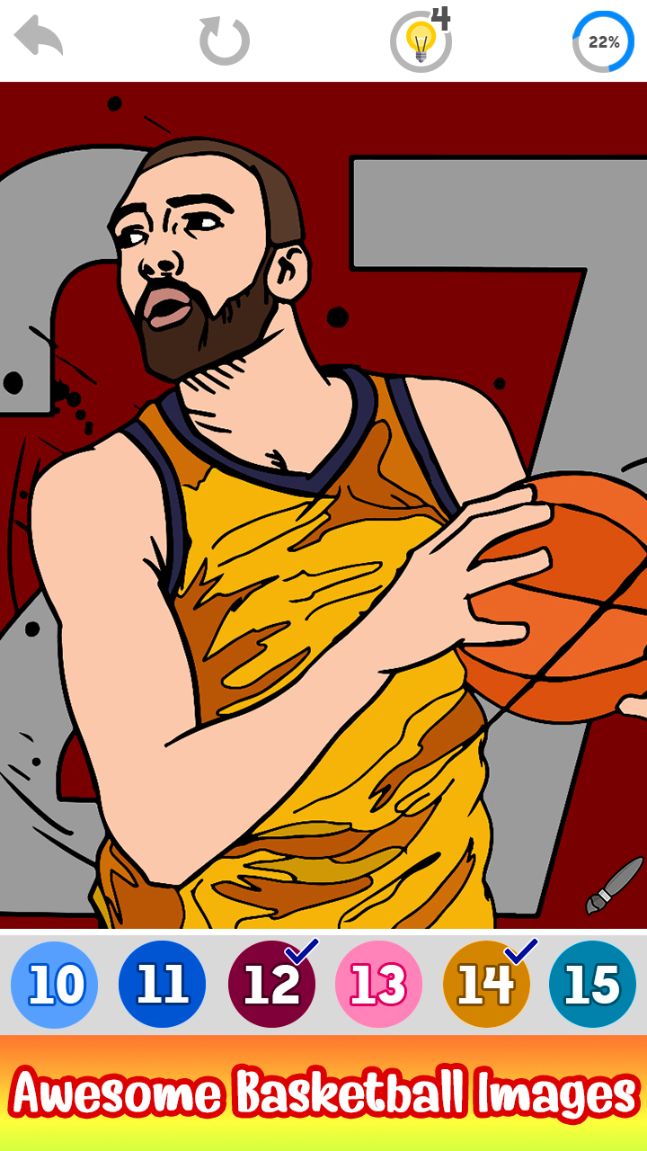 Basketball Color By Number - Glitter, Crayon Paint Book:Amazon.com ...