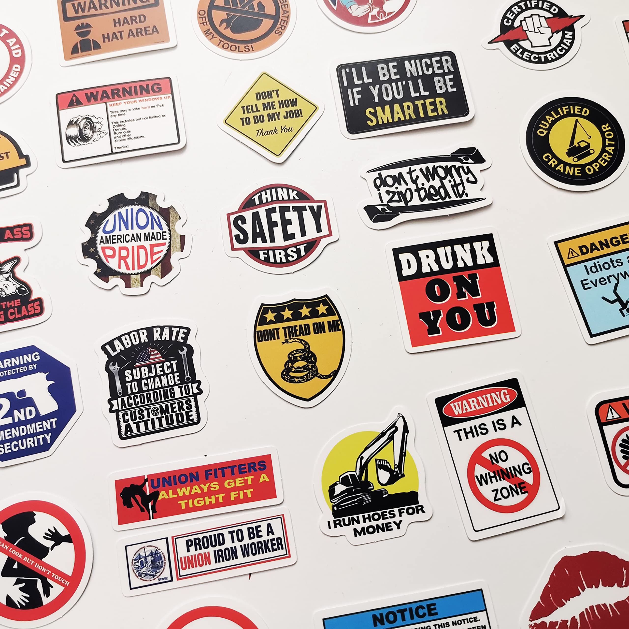 Cool Hard Hat Stickers Decals Lineman 20 PCS Sticker Pack Vinyl Hard