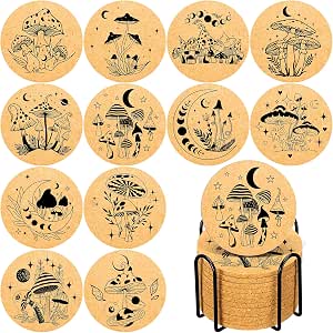 Amazon.com: Singhoow 12 Pcs Absorbent Coasters for Drinks with Holder ...