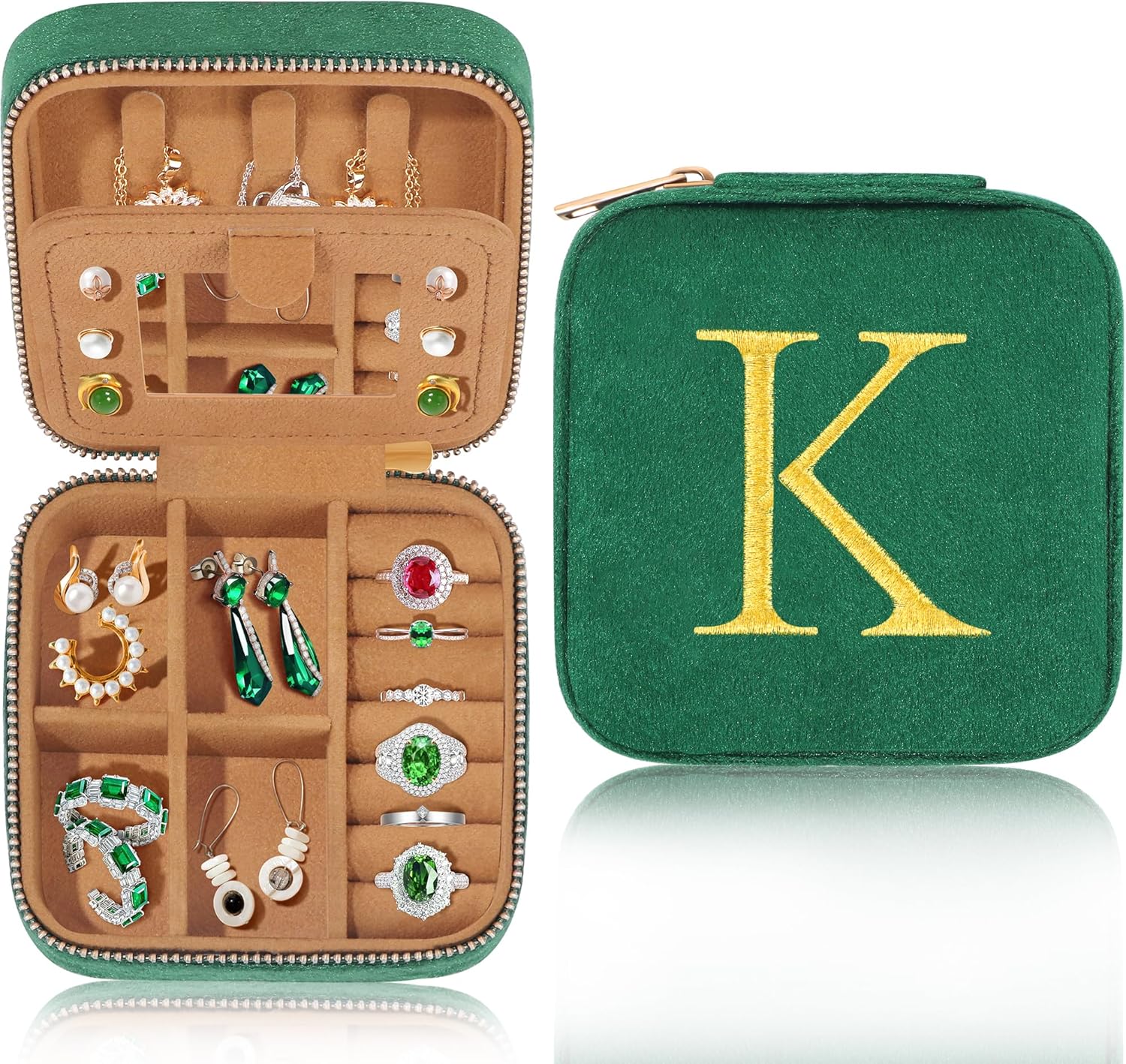 Amazon.com: Graduation Gifts Initials Travel Jewelry Box Travel ...