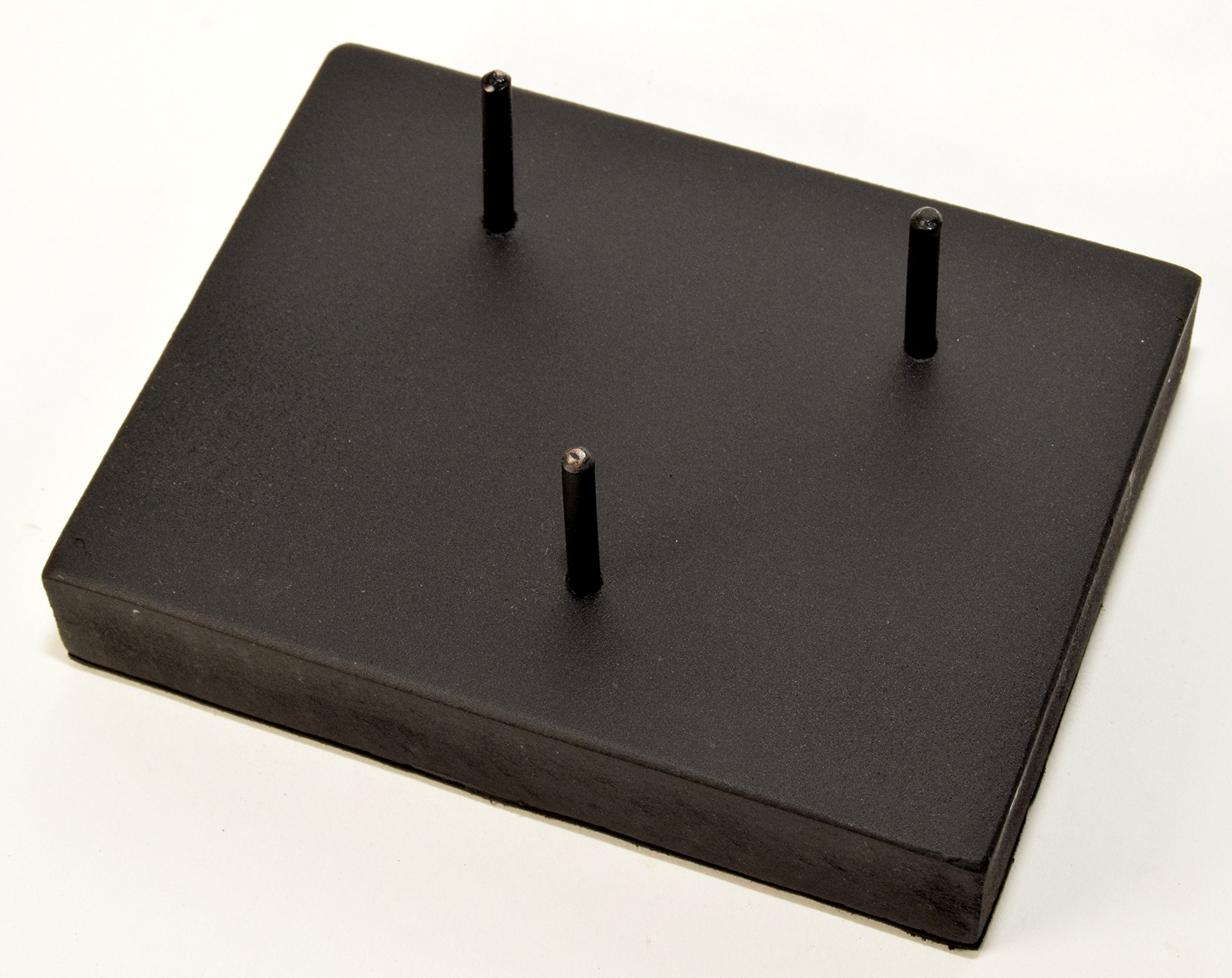 HQRP-Crystal Black Three Prong Wood Display Stand Pedestal for Large ...