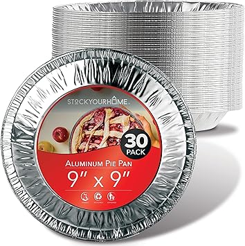 Amazon.com: Stock Your Home 9 Inch Aluminum Tart Pie Pans (30 Count ...