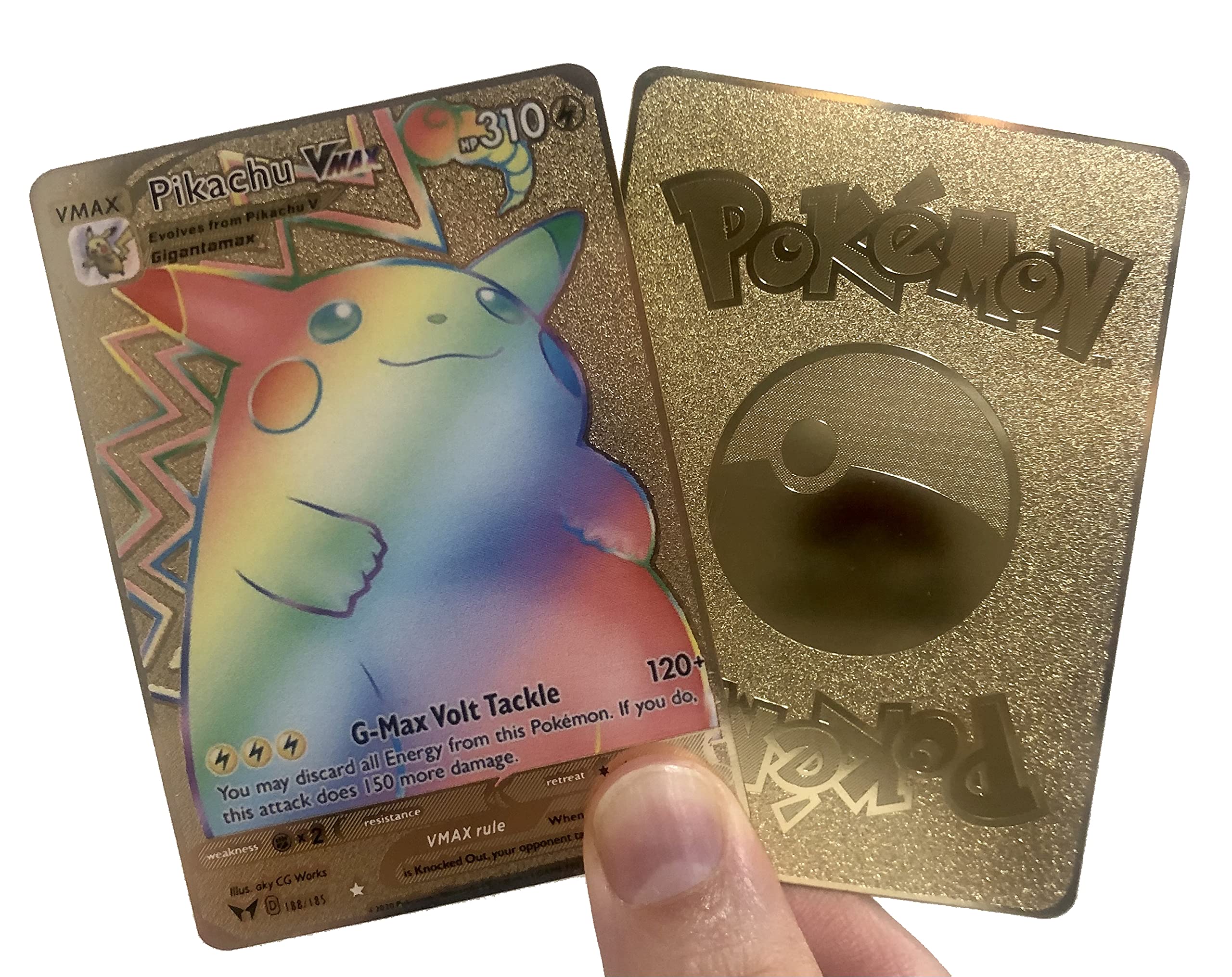 Pikachu Vmax 188 185 Hyper Rare Gold Metal Pokemon Card | Desertcart ...