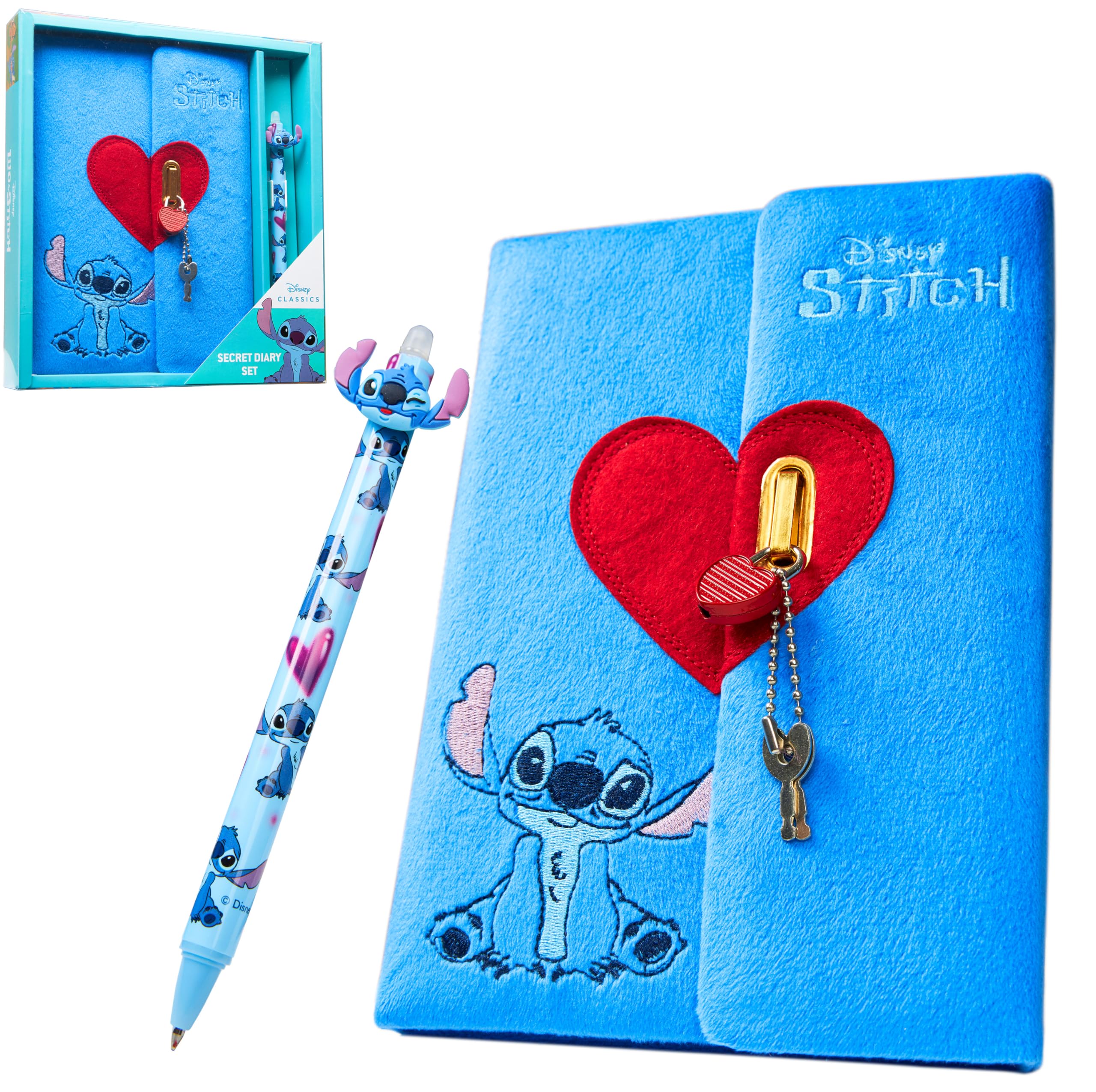 Amazon.com: Disney Stitch Stationery Set, A5 Notebook & Pen or Secret ...