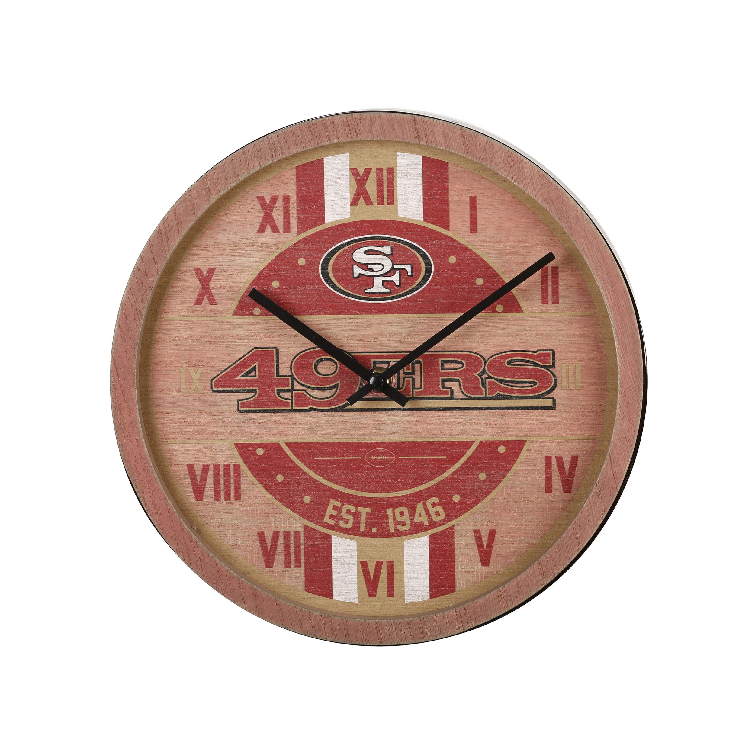 Amazon.com : FOCO San Francisco 49Ers NFL Barrel Wall Clock, Team Color ...
