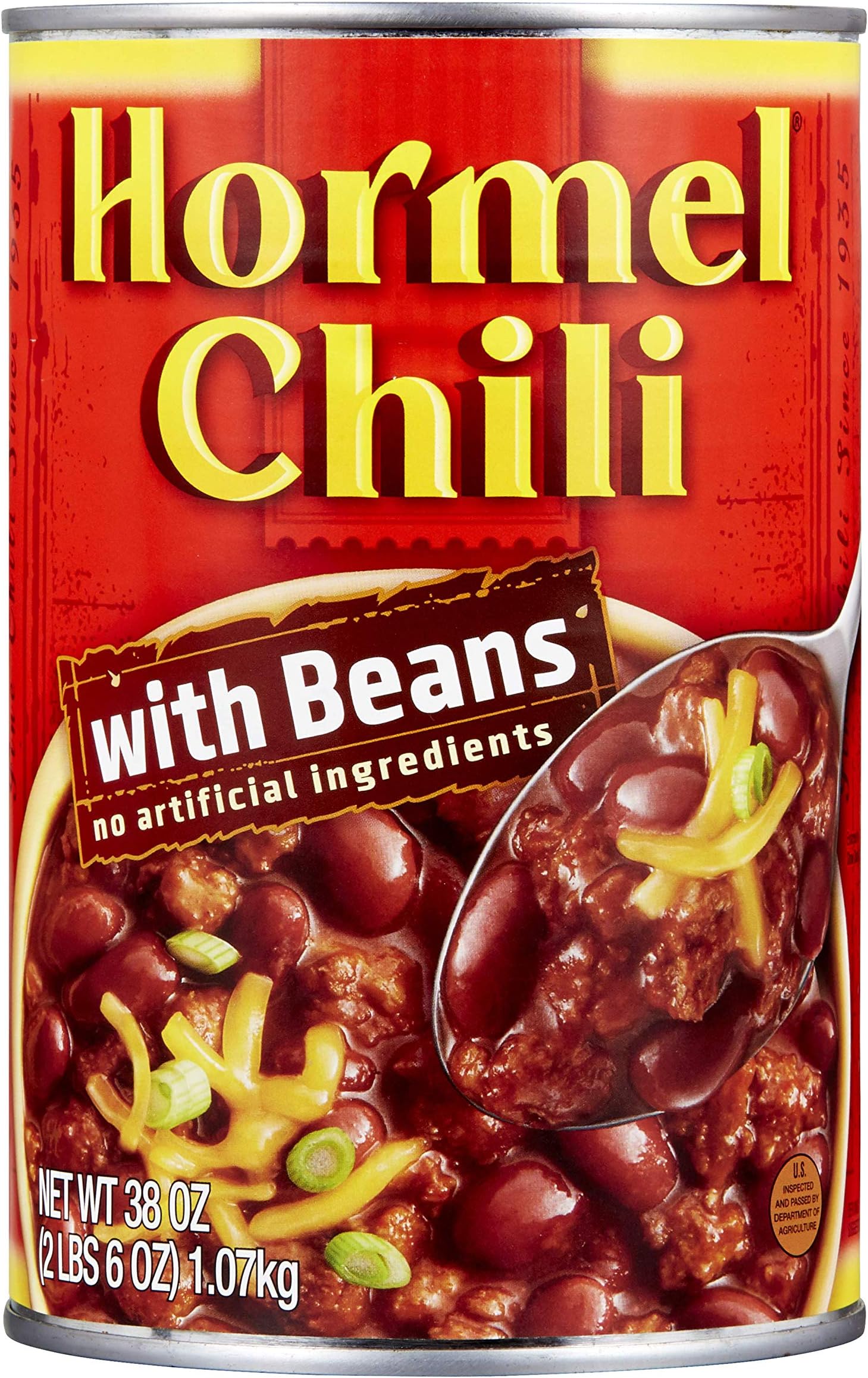 Amazon.com : Hormel Chili, with Beans 38 oz : Grocery & Gourmet Food