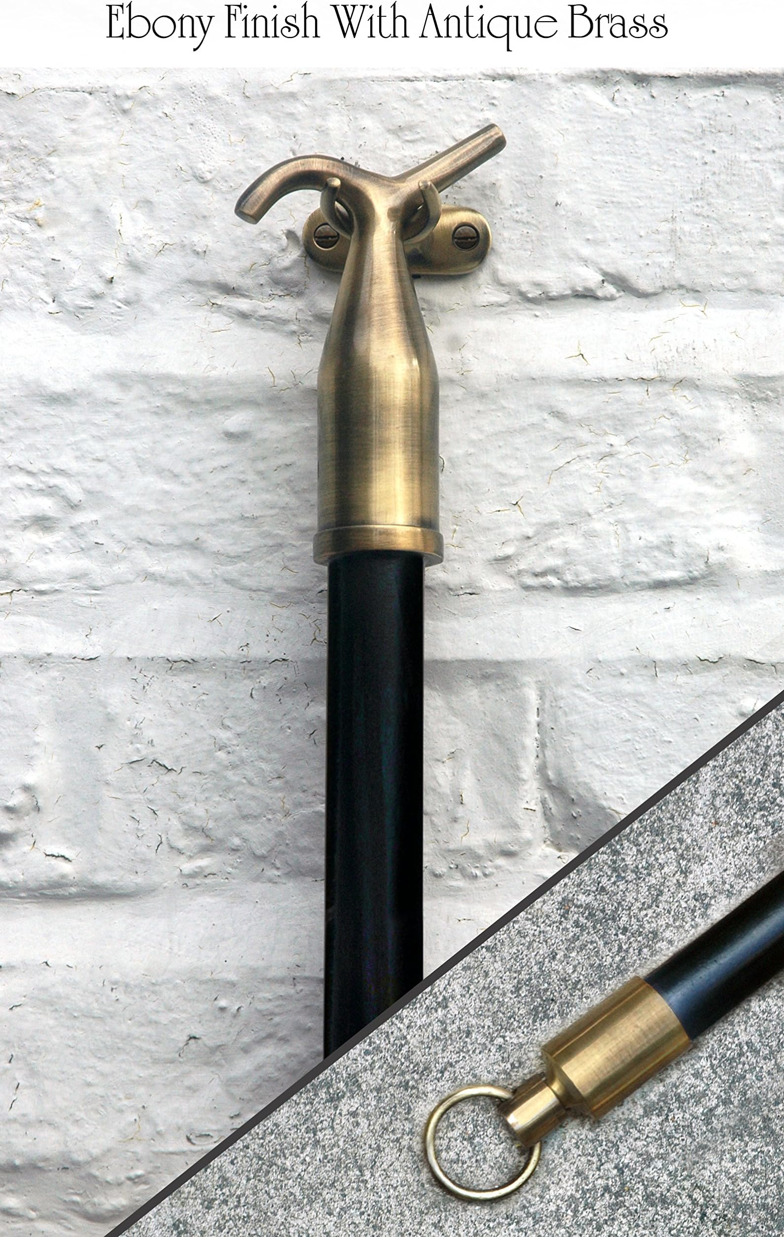 Pole Hook and Pole - For Sash Windows Skylight Velux Window Loft Attic Blinds Boat Hooks ...