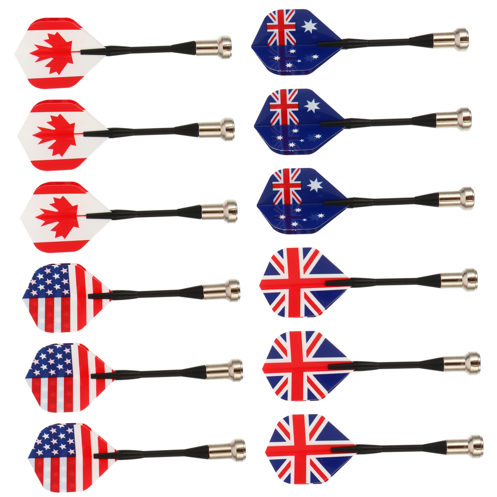 12-piece Magnetic Safety Dart Set With International Flags 12-Piece ...