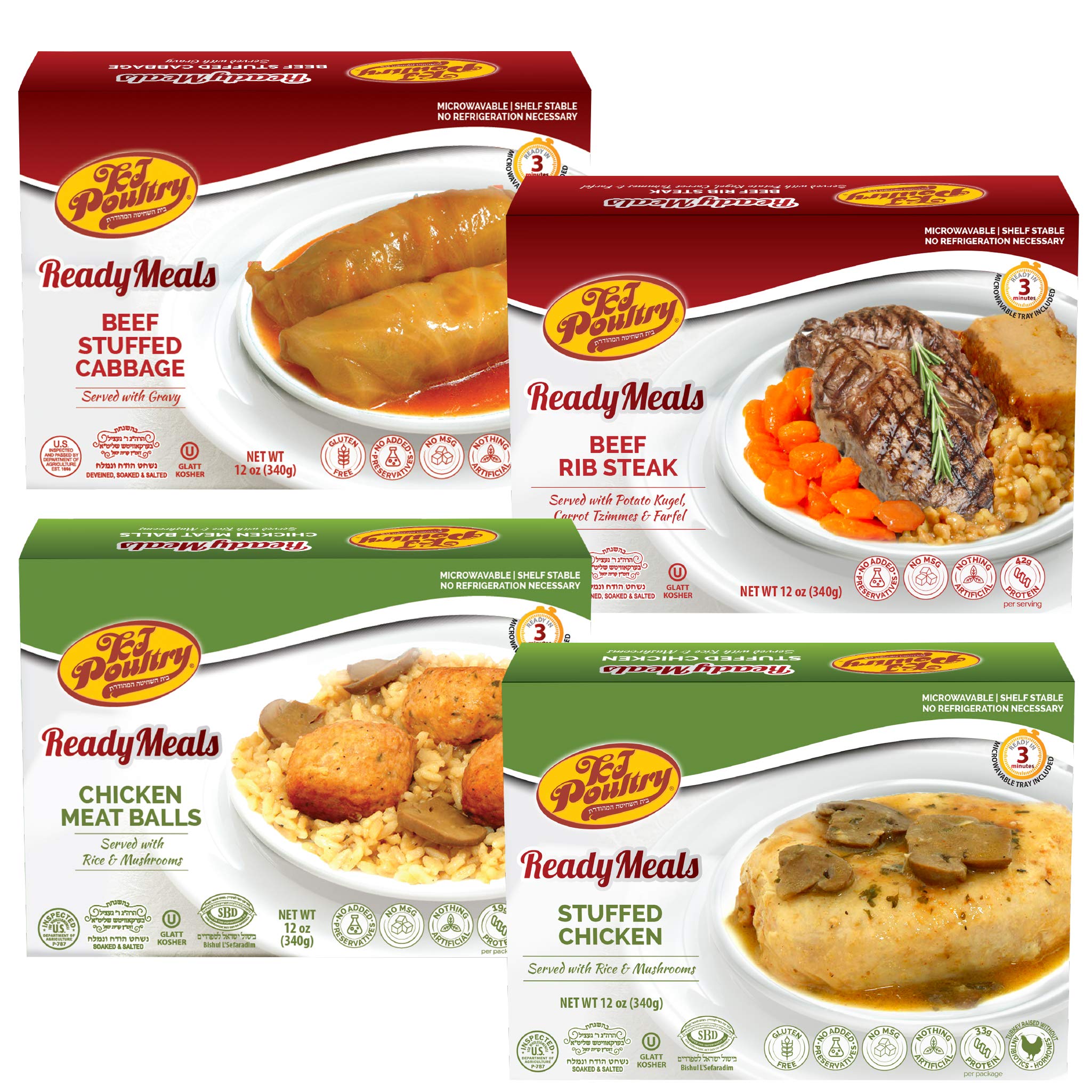 Amazon.com: Kosher Mre Meat Meals Ready to Eat, Variety of Beef Rib ...