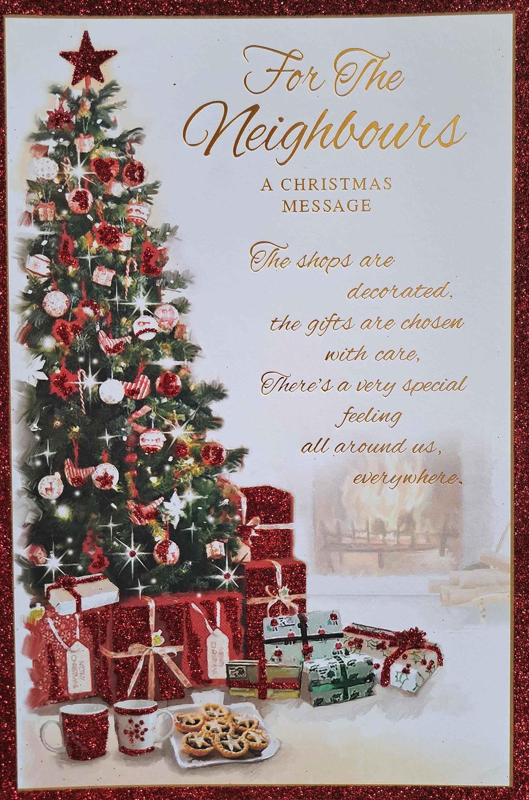 For The Neighbours A Christmas Message Card : Amazon.co.uk: Stationery ...