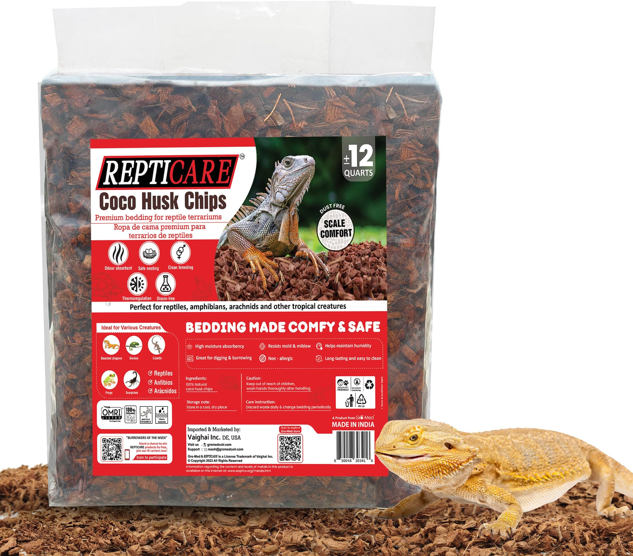 Amazon.com : ReptiCare Coconut 12 Quarts of Ready to Use Organic Coco ...