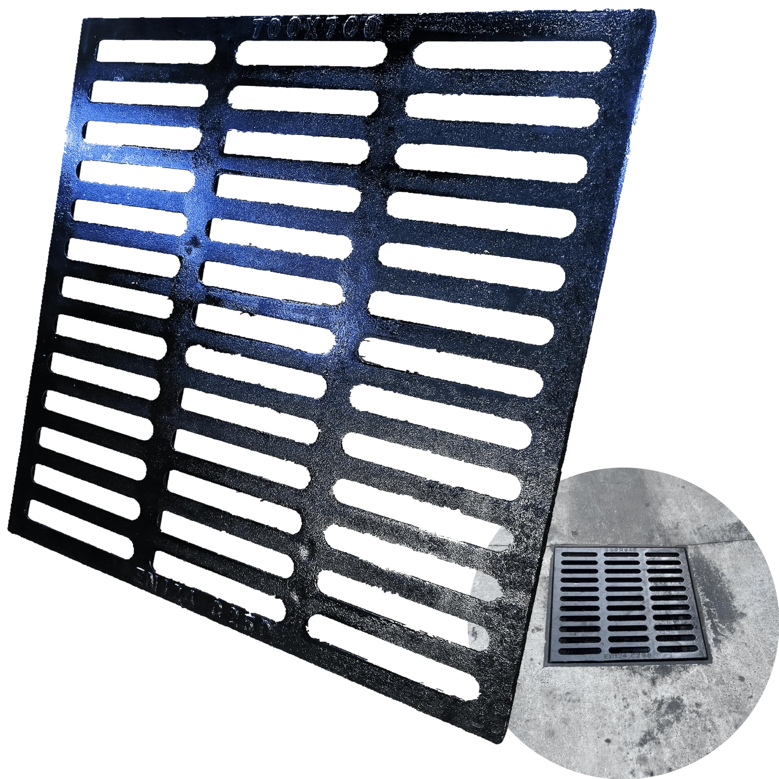 Amazon.com: MOSINSBO Cast Iron Drain Grate, 28x28 Outdoor Drain Cover ...