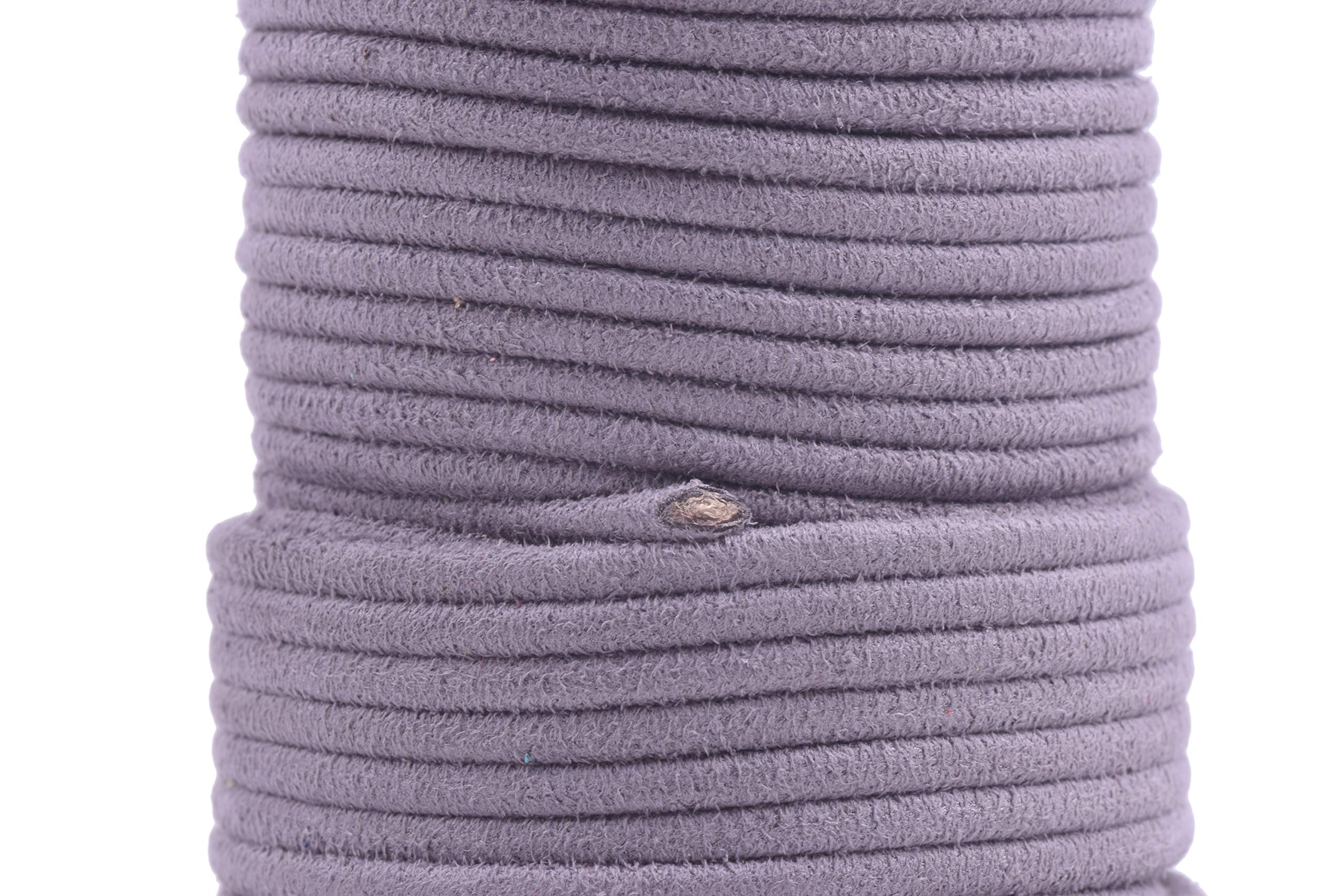 Snapklik.com : 1 Roll 10 Meters 3.0mm Grey Round Micro Fiber Faux Suede ...