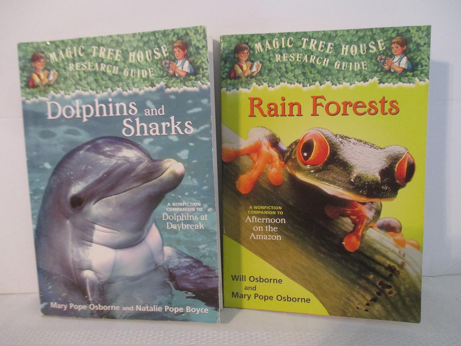 Set 2 Magic Tree House Research Guides Rain Forest; Dolphins and Sharks ...