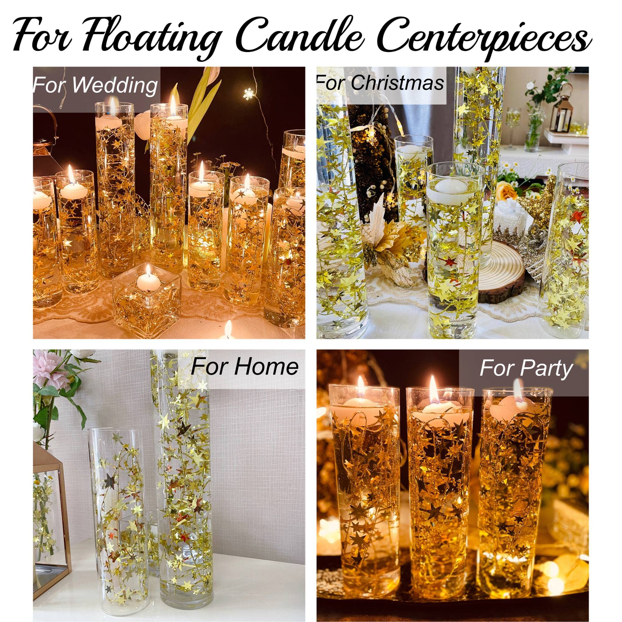 Star Themed Centerpieces With Candles