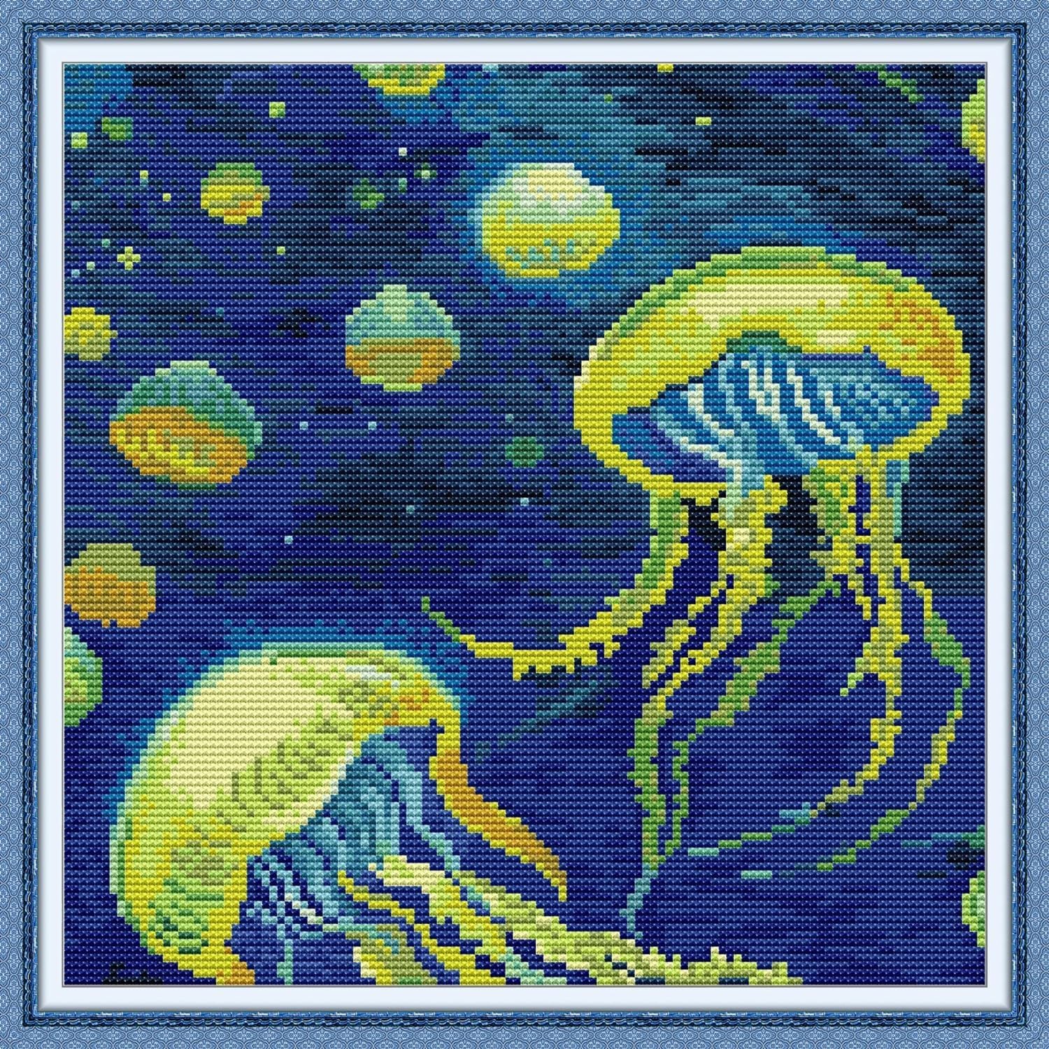 Amazon.com: Howie's Needlepoint Cross Stitch Kits, 14CT Stamped Starter ...