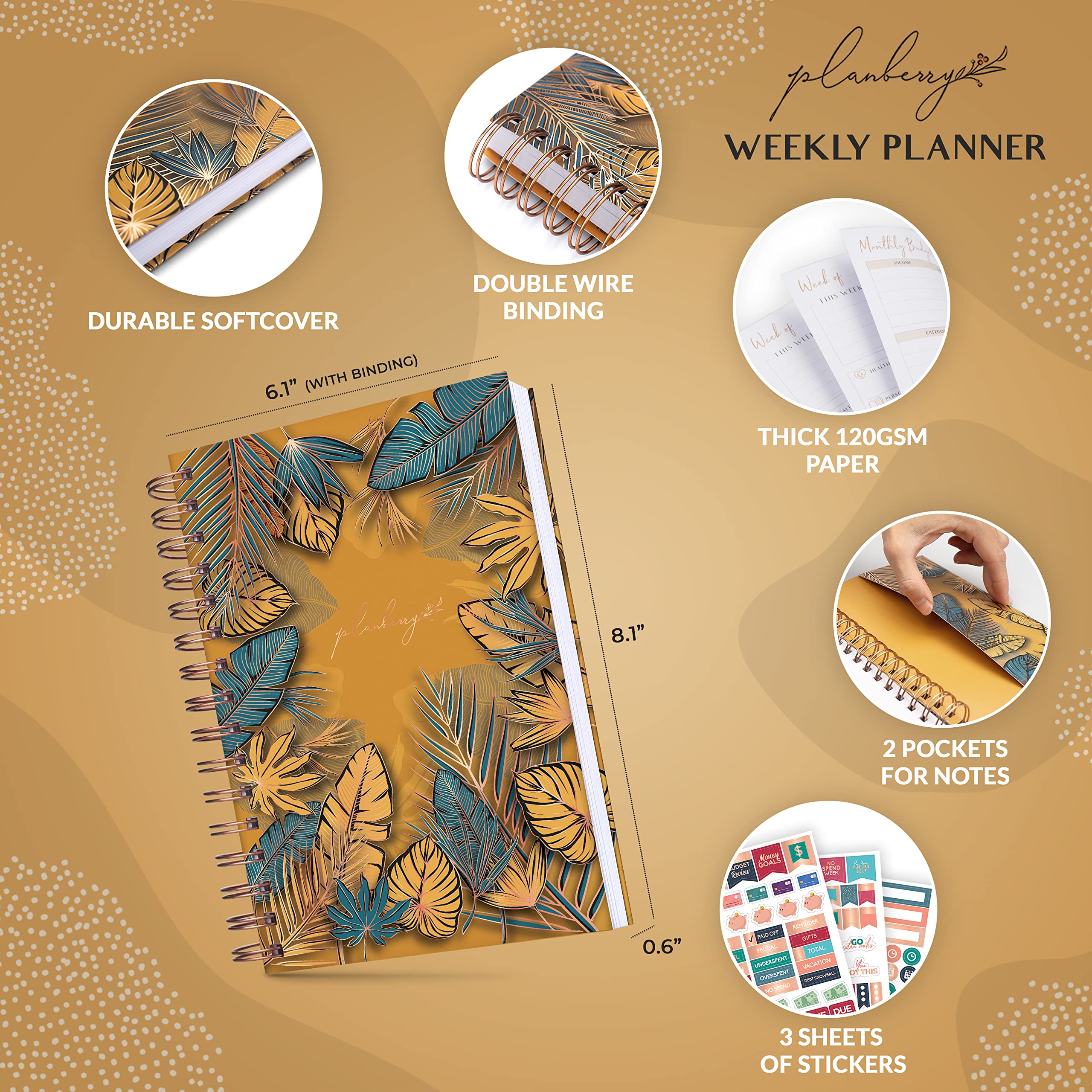 Snapklik.com : PLANBERRY Weekly Planner Undated Life Organizer & Budget ...