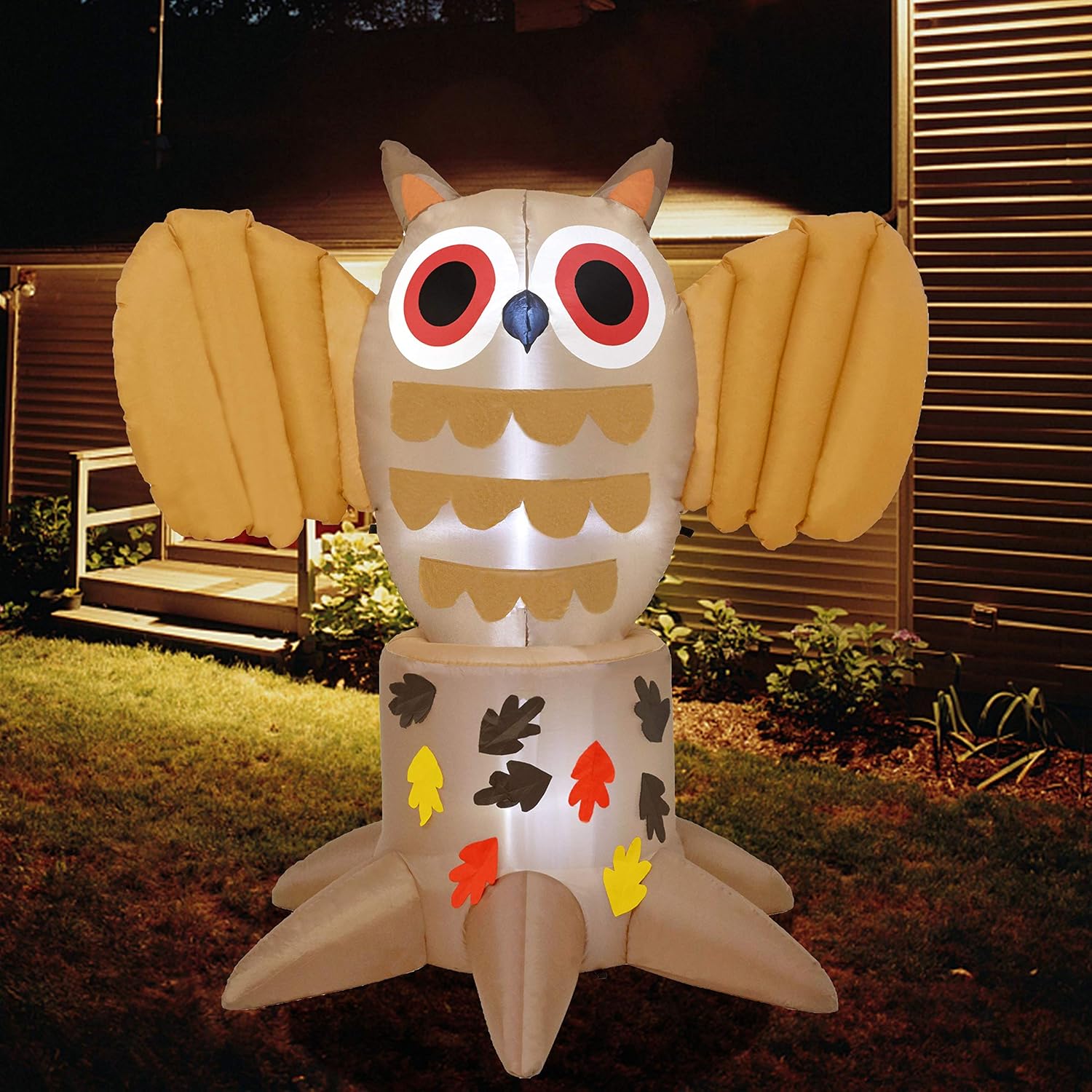 Amazon.com: Lulu Home Fall Outdoor Decorations, 6 FT Air Blown Owl ...