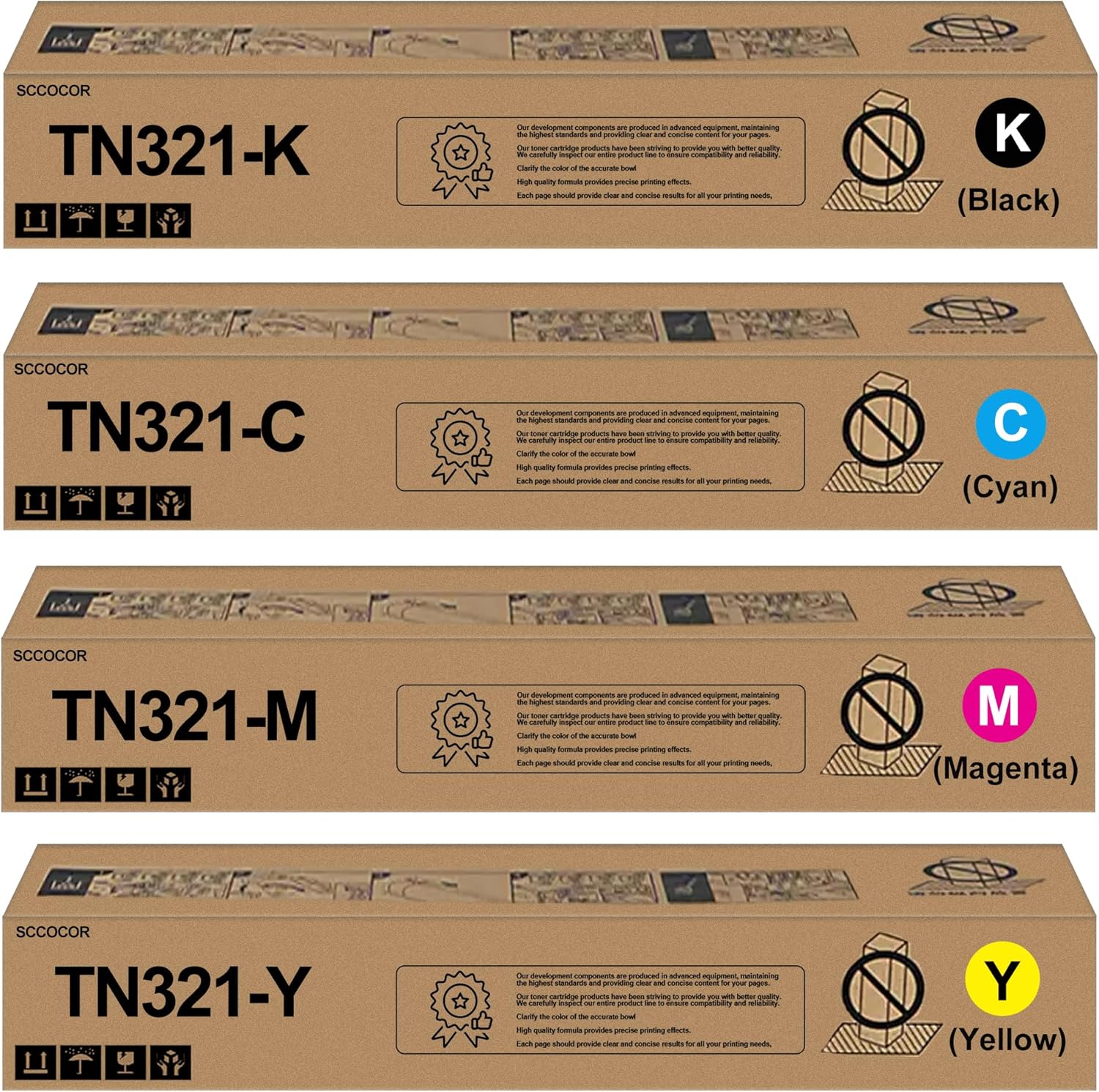 Amazon.com: SCCOLOR TN-321 TN321 Toner Cartridge Compatible TN321K ...