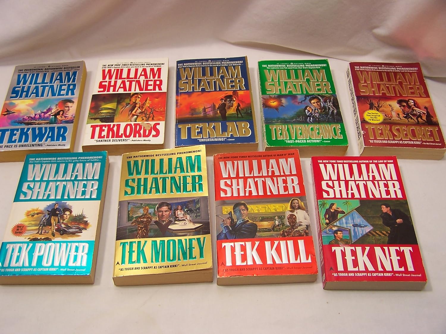 TekWars set of 9: Tek.War, Lords, Lab, Vengeance, Secret, Net, Kill ...