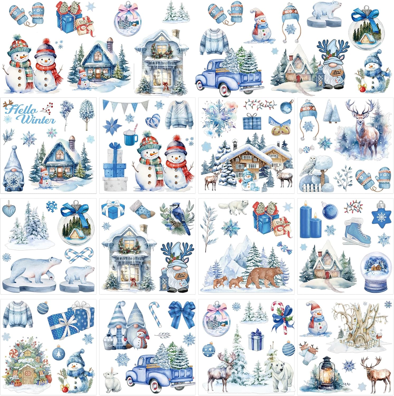Amazon.com: UV DTF Transfer Sticker - 12 Sheet Winter Rub on Transfers ...