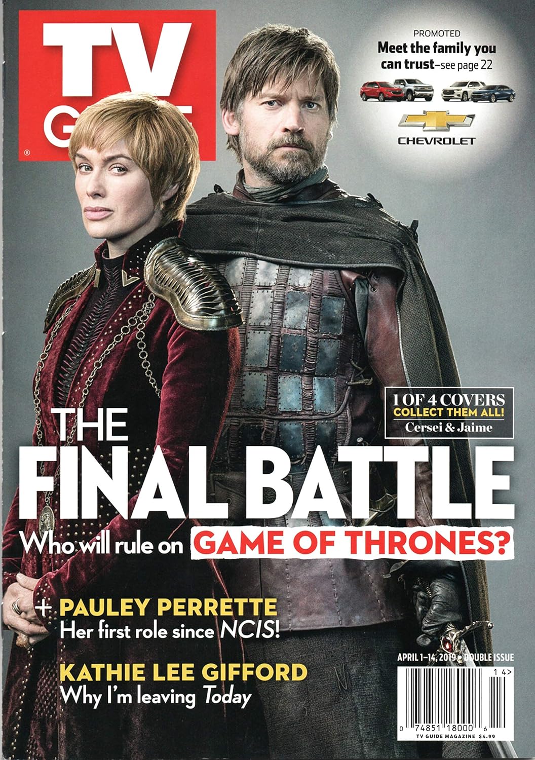 TV Guide Magazine April 1-14 2019 Lena Headey Nikolaj Coster-Waldau ...