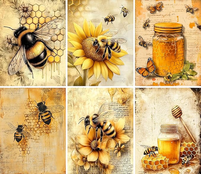 Amazon.com: Bumble Bees Rice Paper, 8" x 10.5" (6 Sheets) – 6X ...