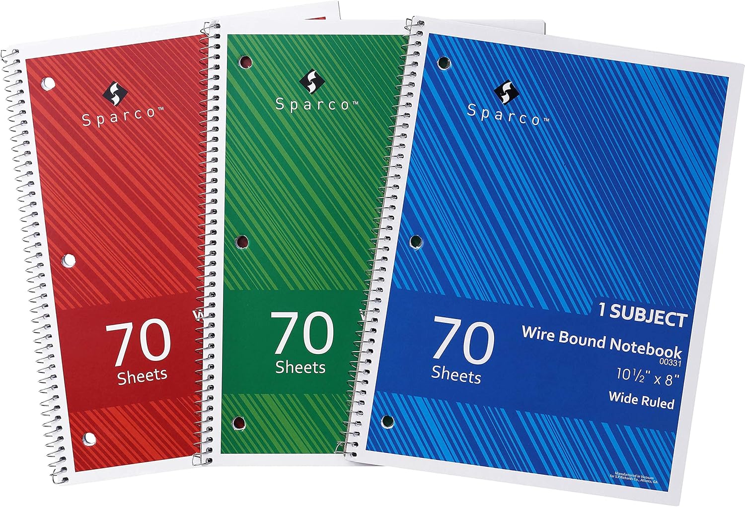 Amazon.com : Sparco Wide Ruled Wire-bound Notebook : Office Products