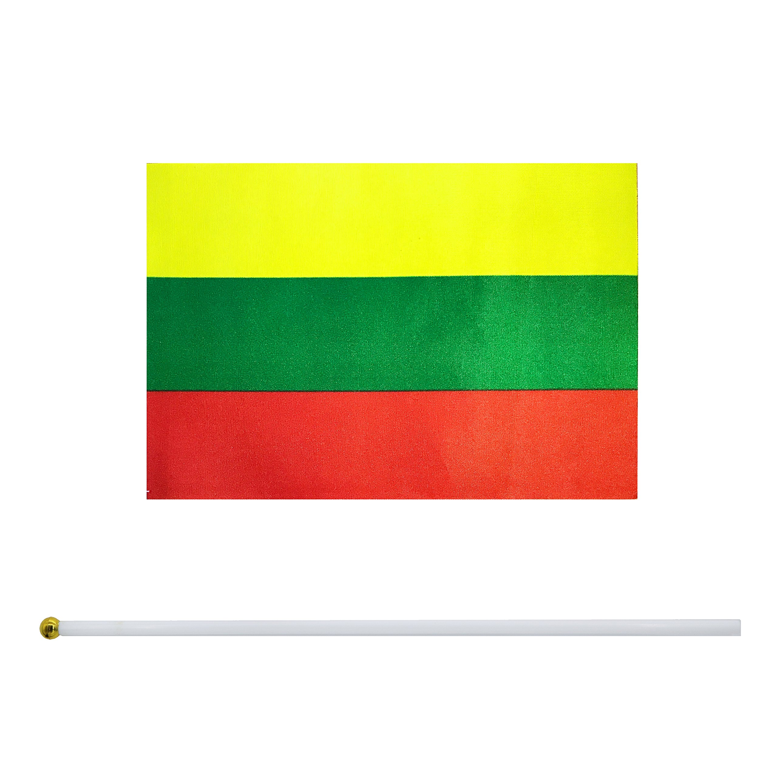 Amazon.com: Kind Girl Hand Held Lithuania Flag Lithuanian Flag Stick ...