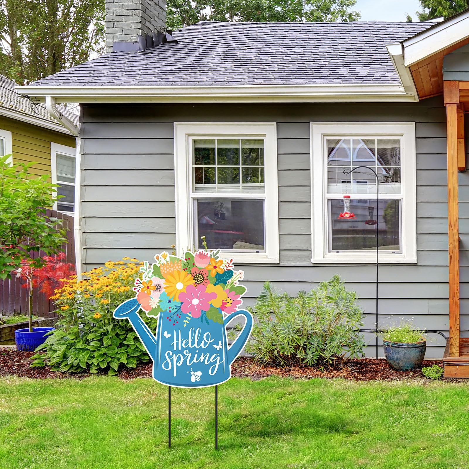 Snapklik.com : MorningRo Spring Flower Metal Garden Stakes, Spring ...