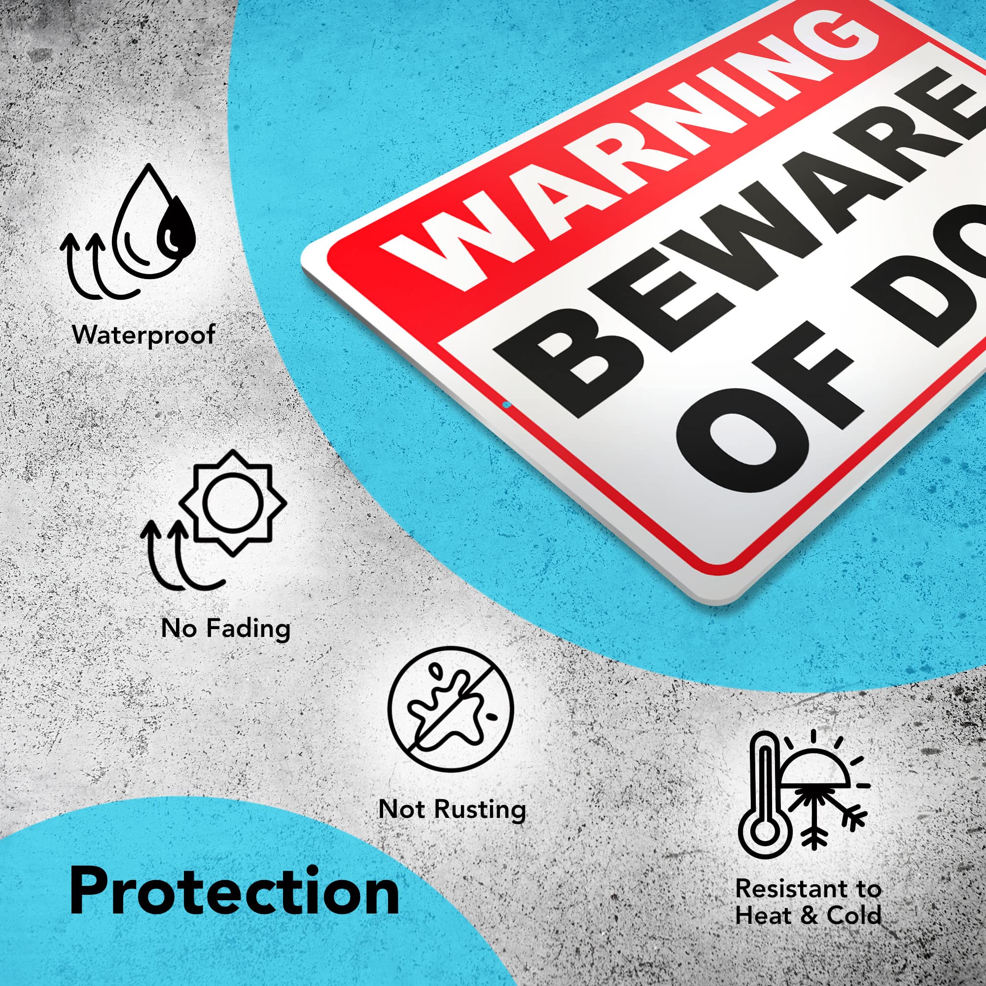 Snapklik.com : Beware Of Dog Sign - 8x12 Aluminum Dog On Premises Sign ...