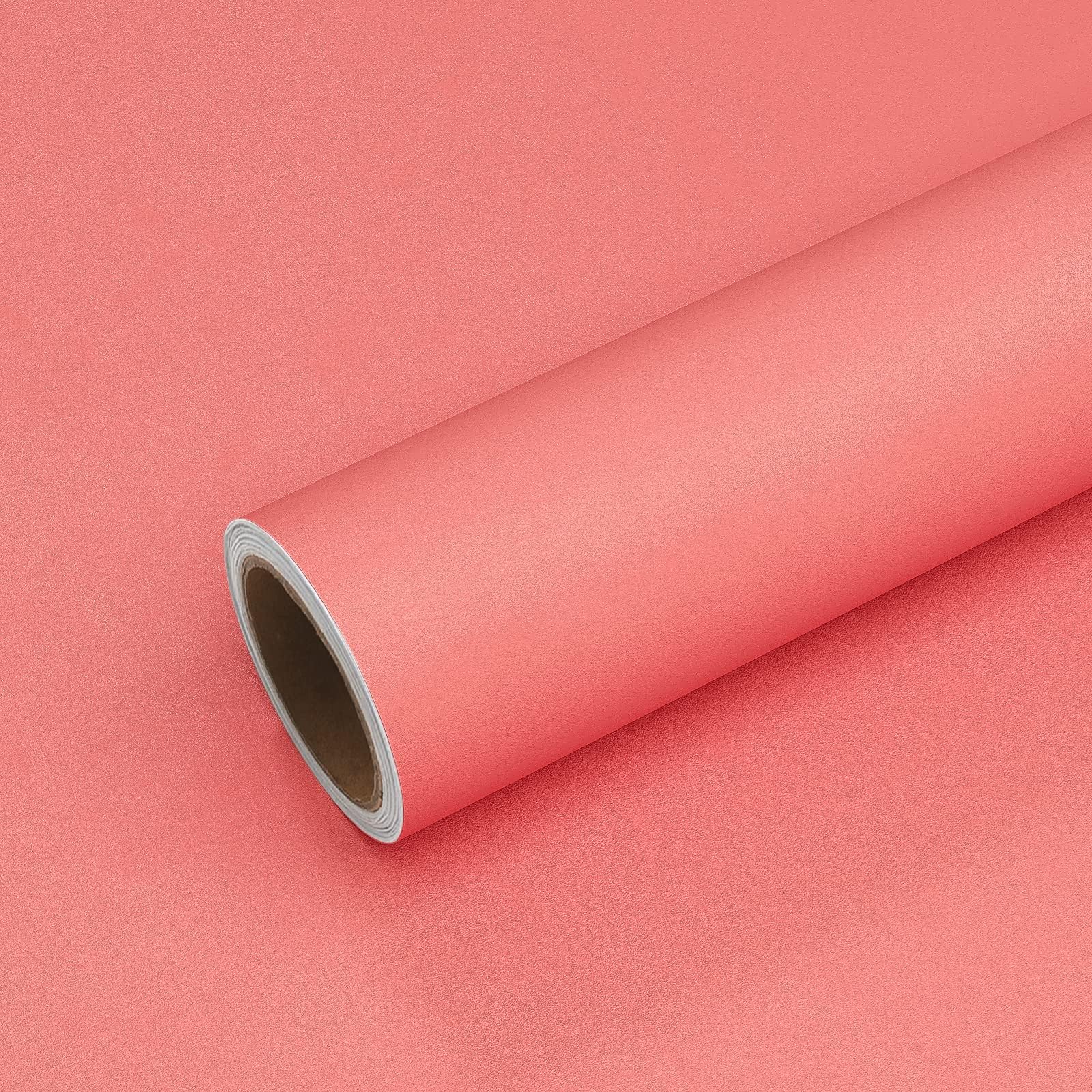 VEELIKE Vintage Coral Pink Wallpaper Self Adhesive Burnt Coral Contact ...