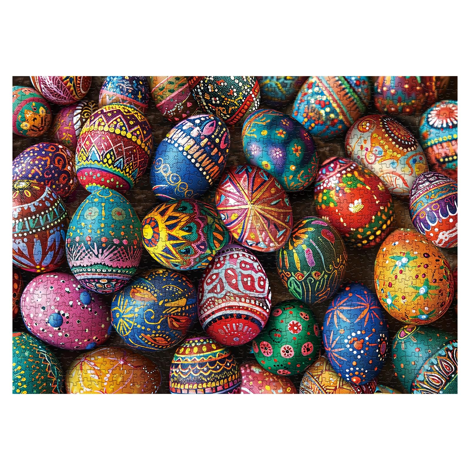 Amazon.com: Easter Egg Puzzles for Adults 1000 Piece, Colorful Painted ...