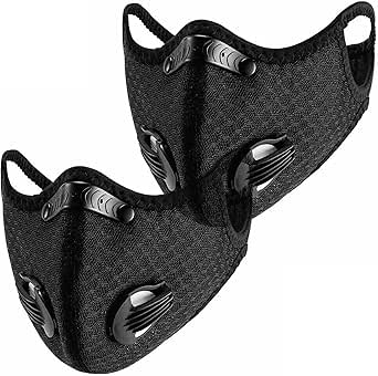 2 Pack Dust Mask Reusable Respirators Unisex Adjustable for Allergies ...