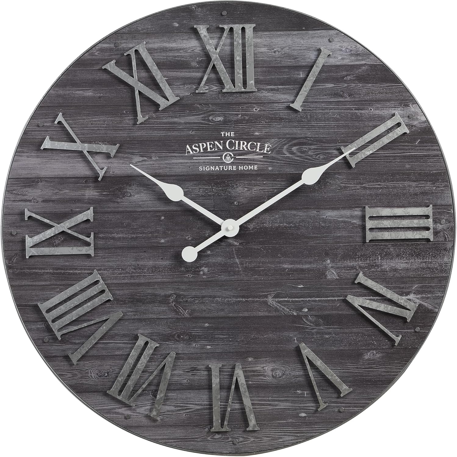 Amazon.com: The Aspen Circle Oliver Wall Clock, Black 27 Inch Round ...