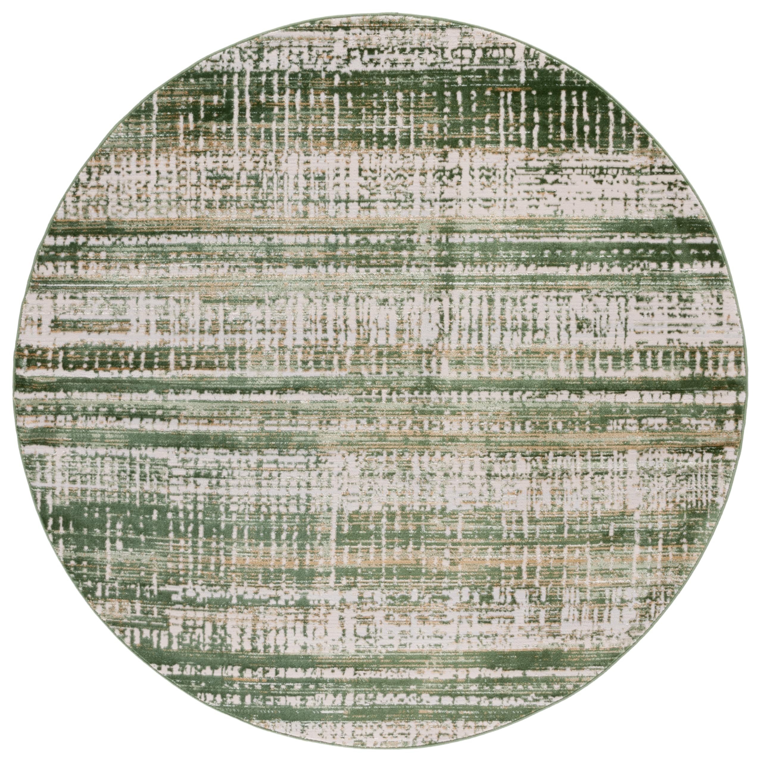 SAFAVIEH Prestige Collection Area Rug - 6'7" Round, Ivory & Green, Non ...