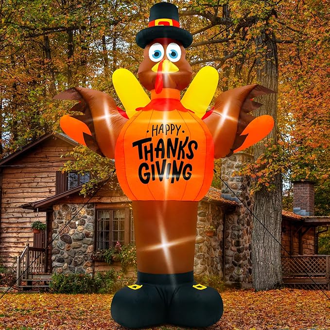Amazon.com: 14FT Thanksgiving Turkey Inflatables, Extra Large Blow Up ...