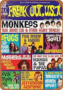 Amazon.com: 12 x 8 inches Metal Vintage Funny Tin Sign 1967 Freak Out ...