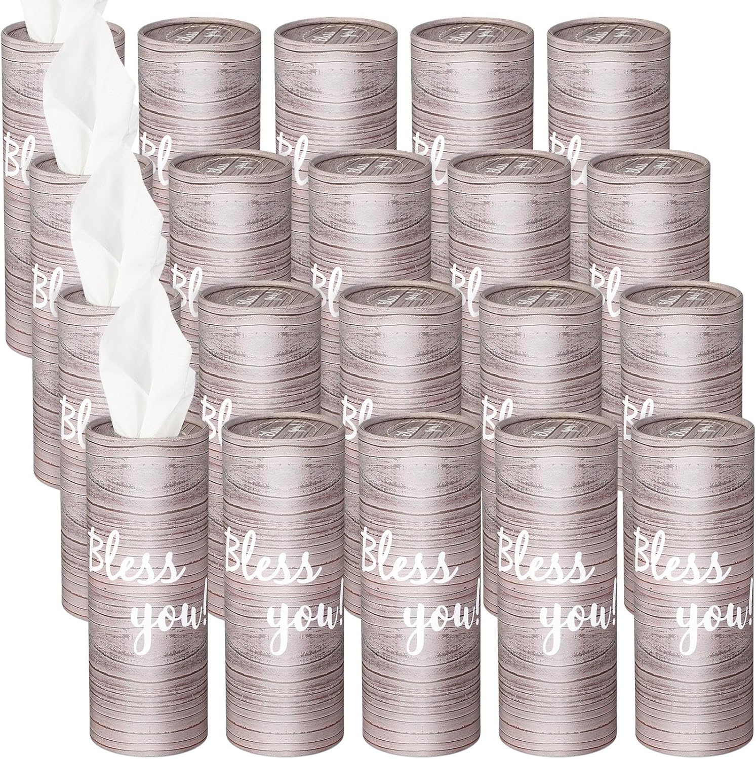 Amazon.com: Geelin 20 Pieces Cylinder Car Tissues Cylinder with Facial ...
