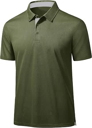 Amazon.com: MAGCOMSEN Men's Polo Shirts Short Sleeve Dry Fit Breathable ...