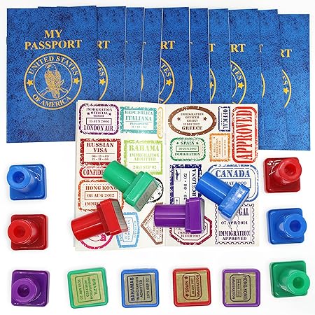 Amazon.com: Passport Stamp Sticker Sheets (480 Stickers) : Toys & Games