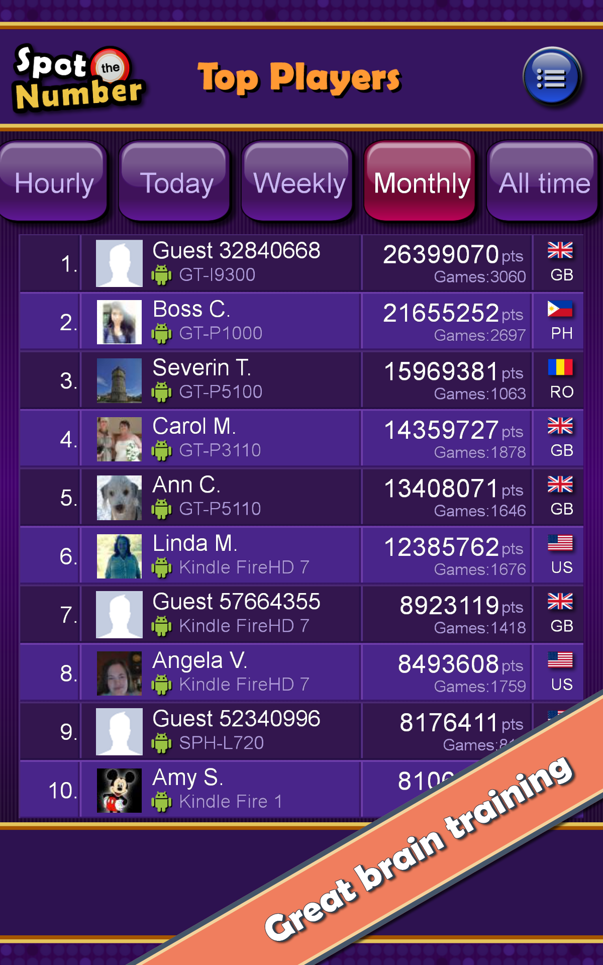 Spot the Number - Cool Multiplayer Math Game with Leaderboard - App on ...